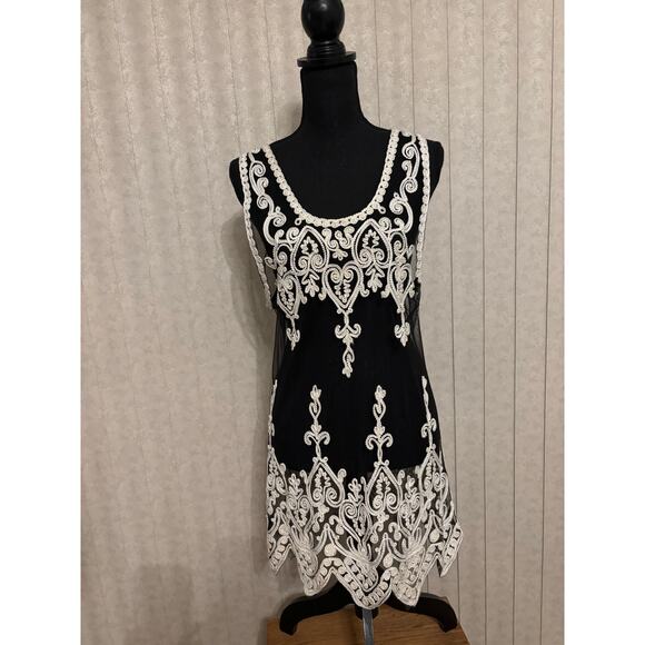 Pretty Angel | Dresses | Pretty Angel Sheer Black Dress With Embroidery ...